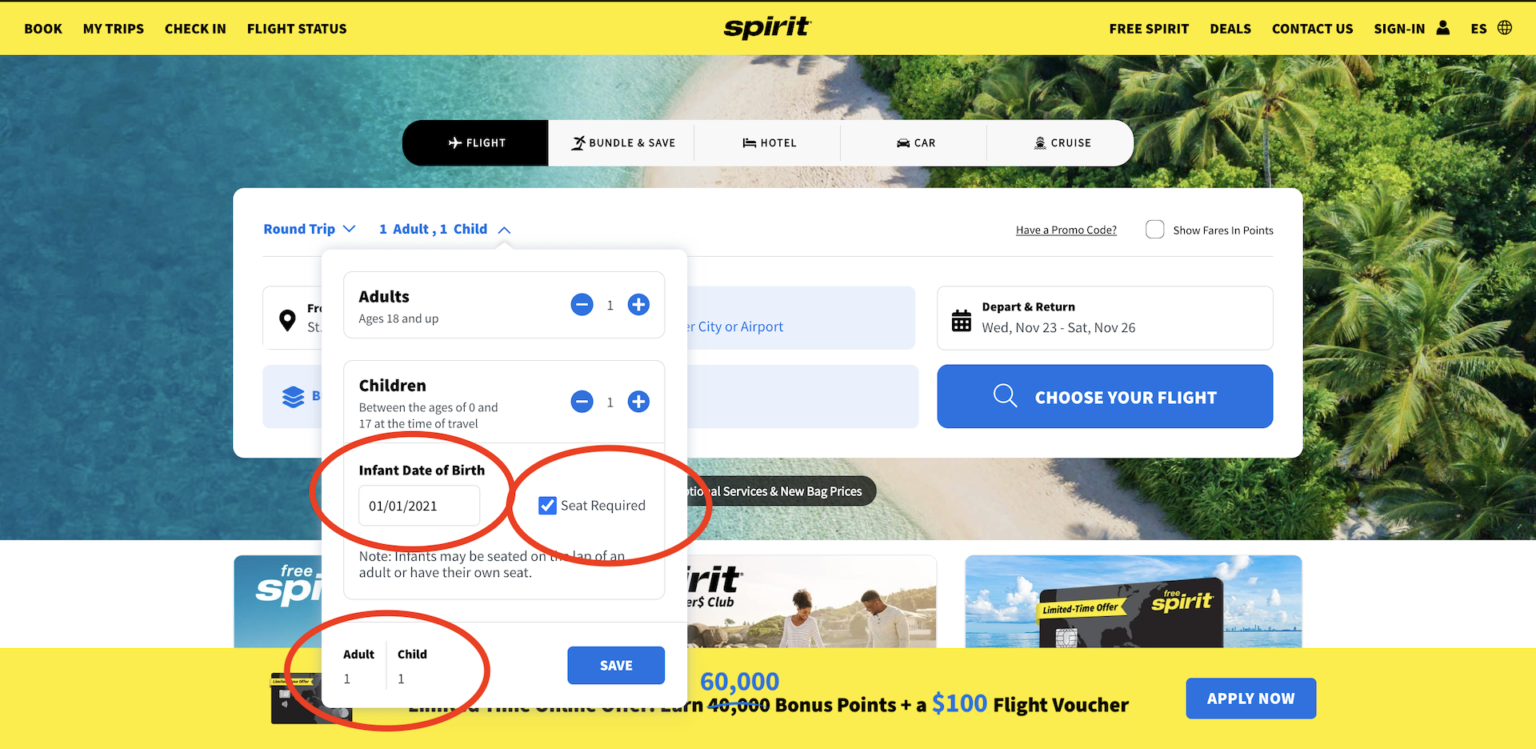 Flying Spirit Airlines With a Baby