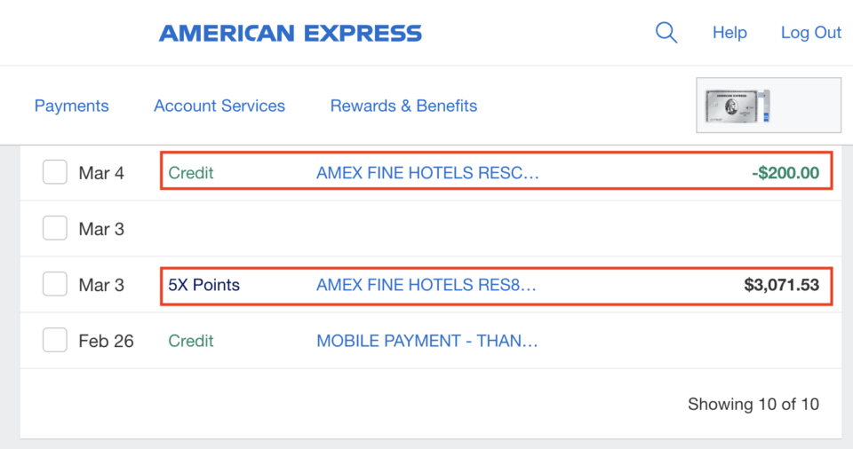 Using Amex Fine Hotels + Resorts (Perks + Platinum Credit) [2023]