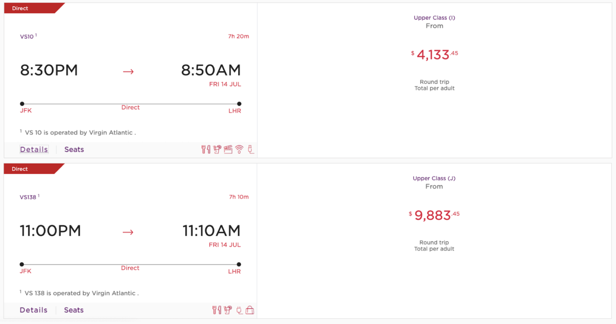 Virgin Atlantic Upper Class Review — A330-300 from LHR to JFK