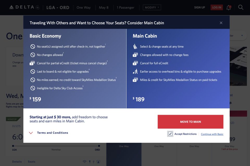 Delta Basic Economy Explained
