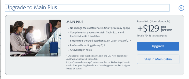 American Airlines Main Cabin Extra Review